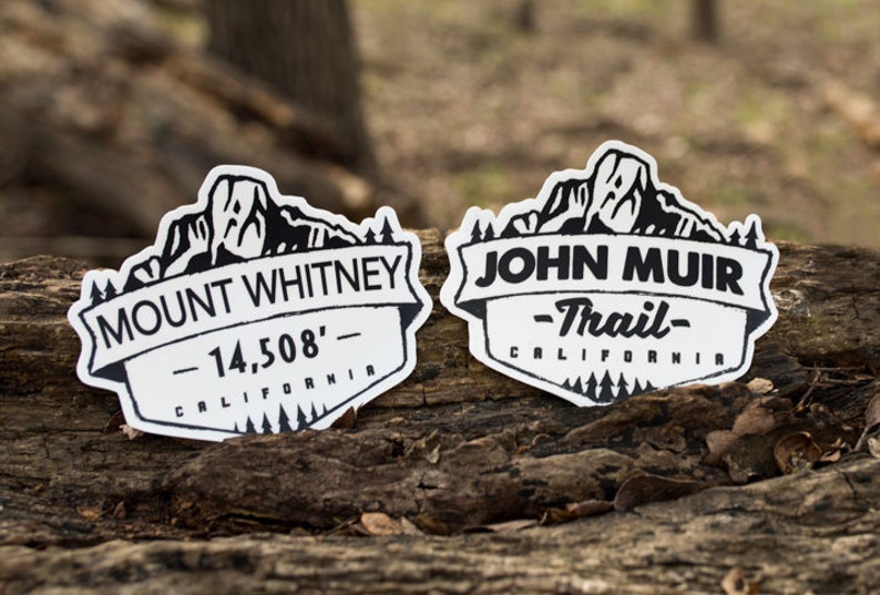 John Muir Trail Vinyl Sticker (4 Pack) - Etsy