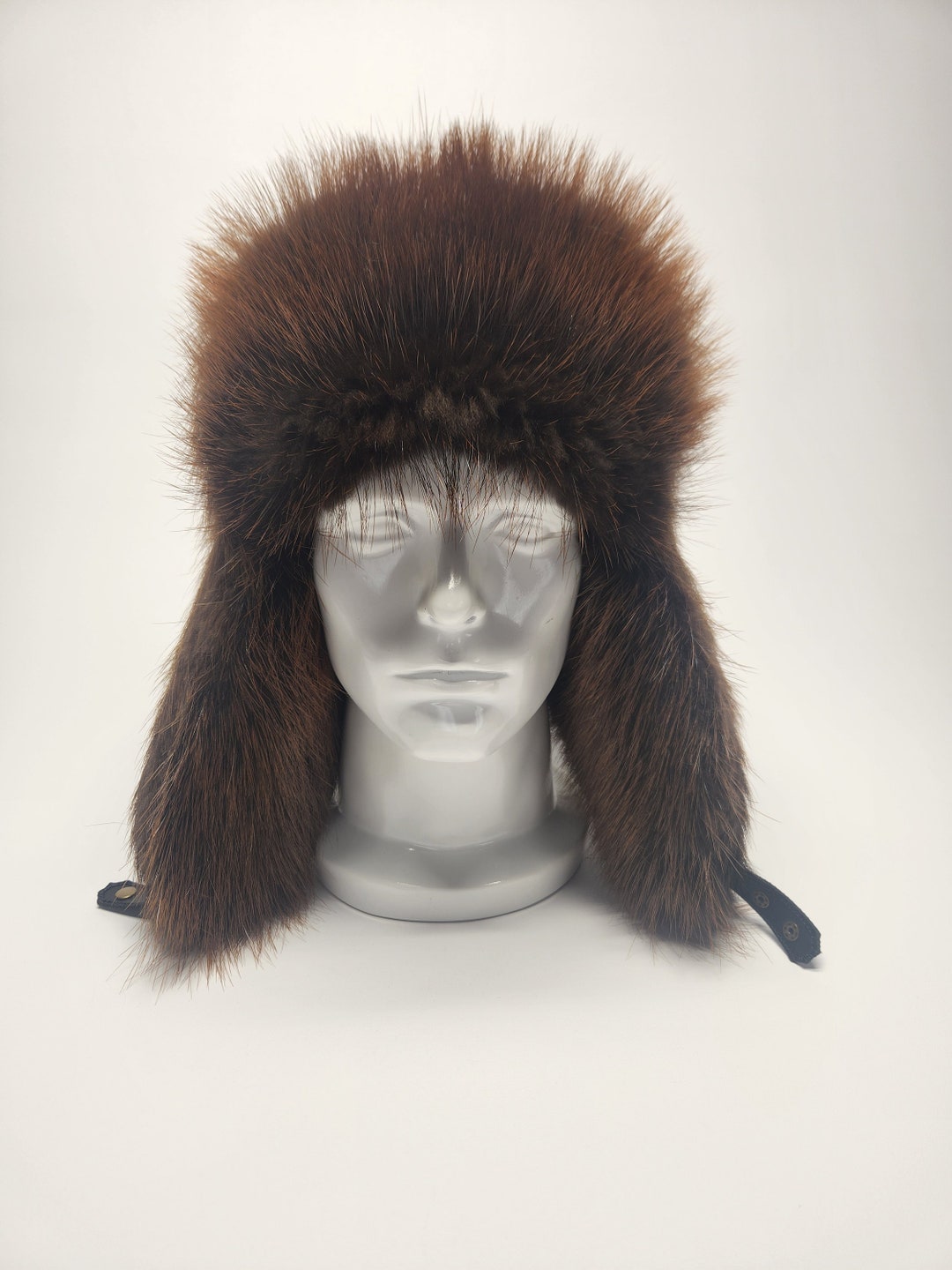 Men's Canadian Beaver Fur Trapper Hat. Size XL - Etsy