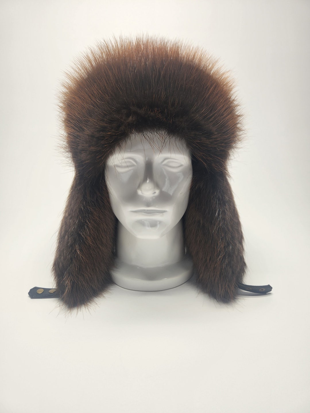 Men's Canadian Beaver Fur Trapper Hat. Size 2XL - Etsy