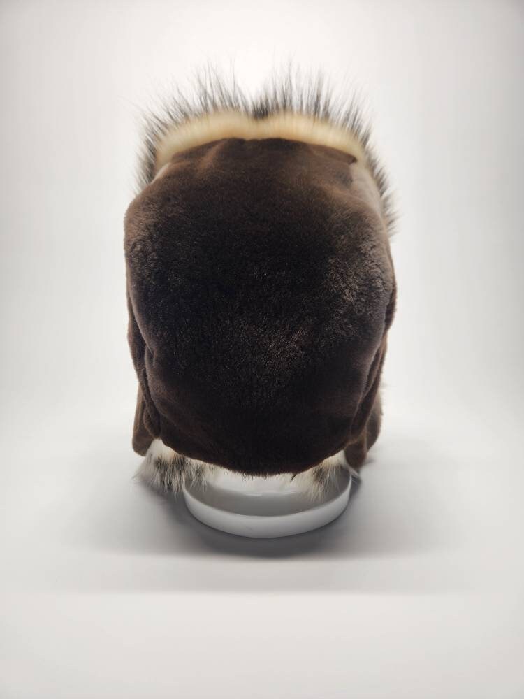 Men's Sheared Beaver and Badger Fur Trapper Hat. Size 2XL - Etsy