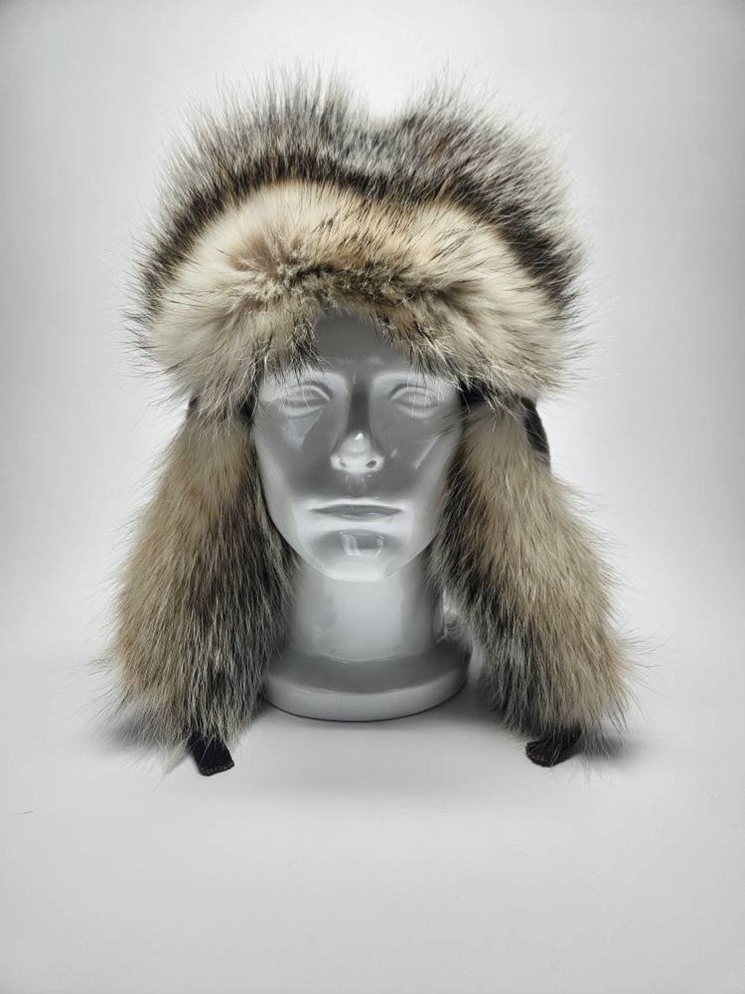 Men's Sheared Beaver and Badger Fur Trapper Hat. Size 2XL - Etsy
