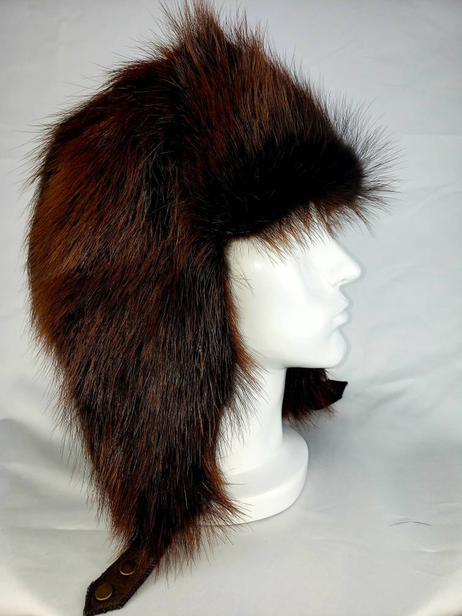Chapeau de trappeur de fourrure de castor canadien. Taille | Etsy