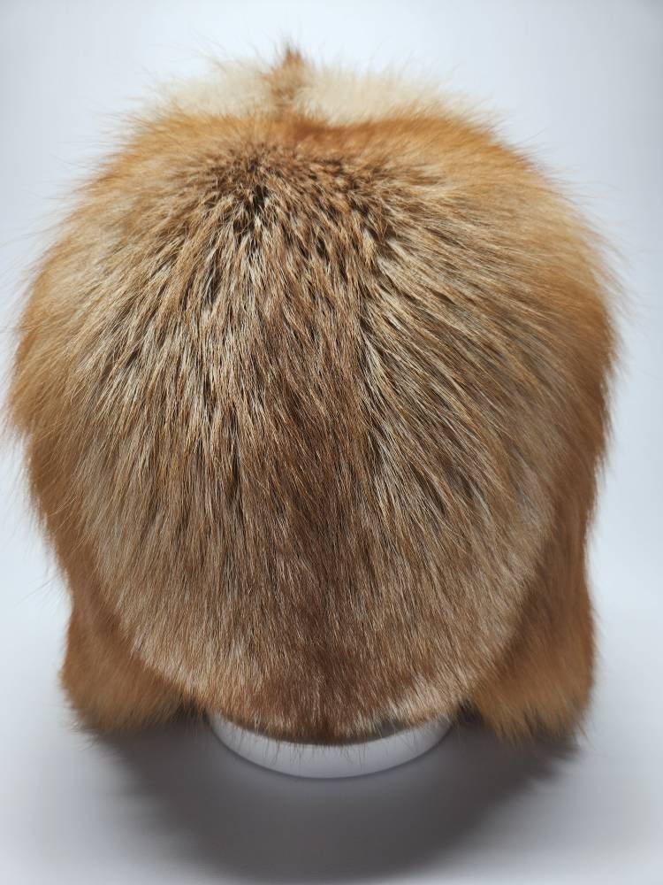 Men's Red Fox Fur Trapper Hat. Size XL - Etsy