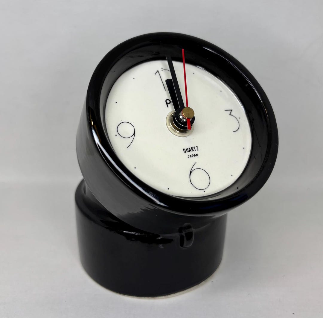 Rare Vintage 1980s Industrial Pipe Ceramic Desk Clock - Etsy