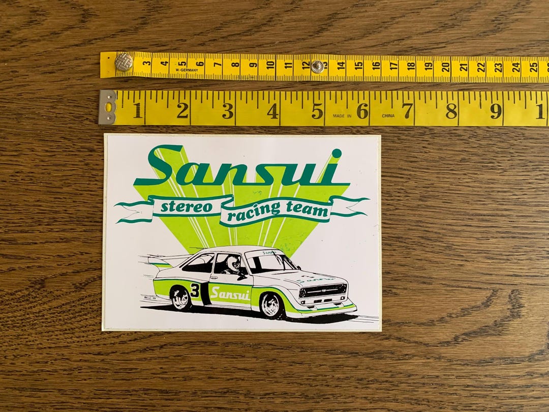 Vintage Sansui Sticker | Stereo Racing Team 1970s 1980s Japanese Hifi ...