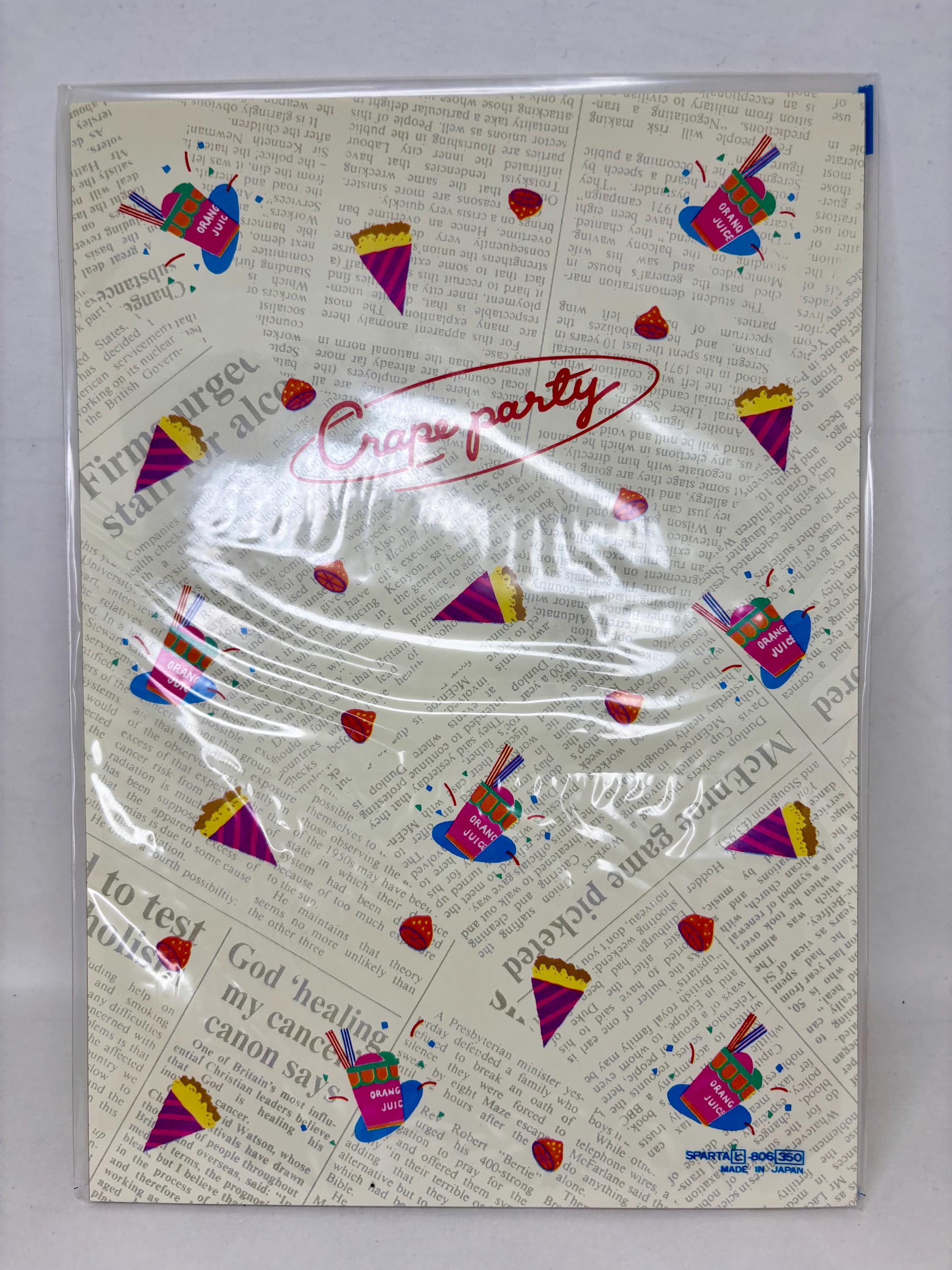 Vintage 1980s Letter Writing Set crepe Party Pastel Stationery Mint in ...