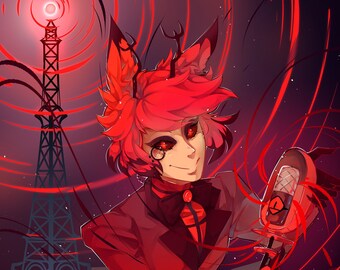 Alastor Hazbin Hotel Poster - Etsy UK