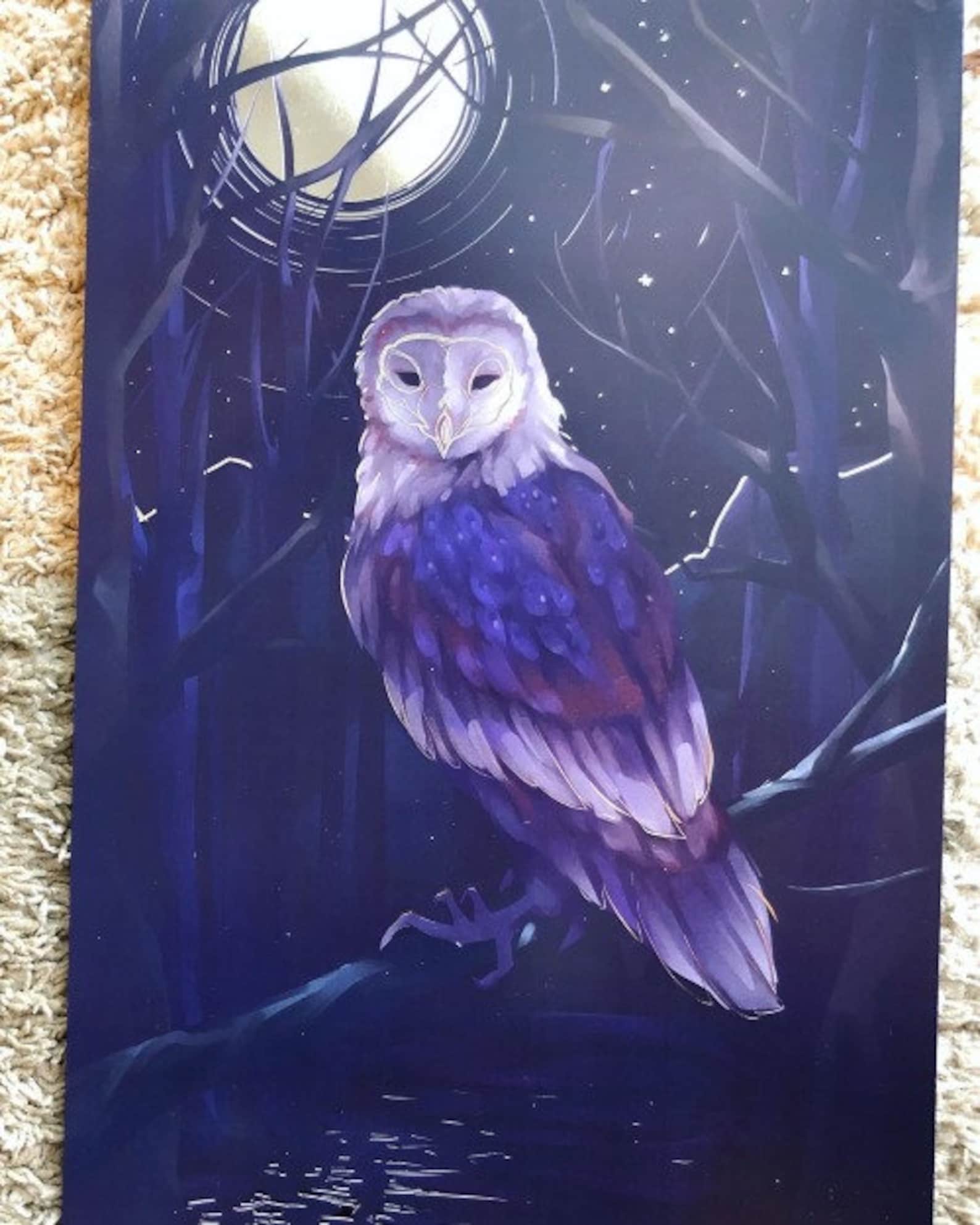 Moon Owl - Etsy