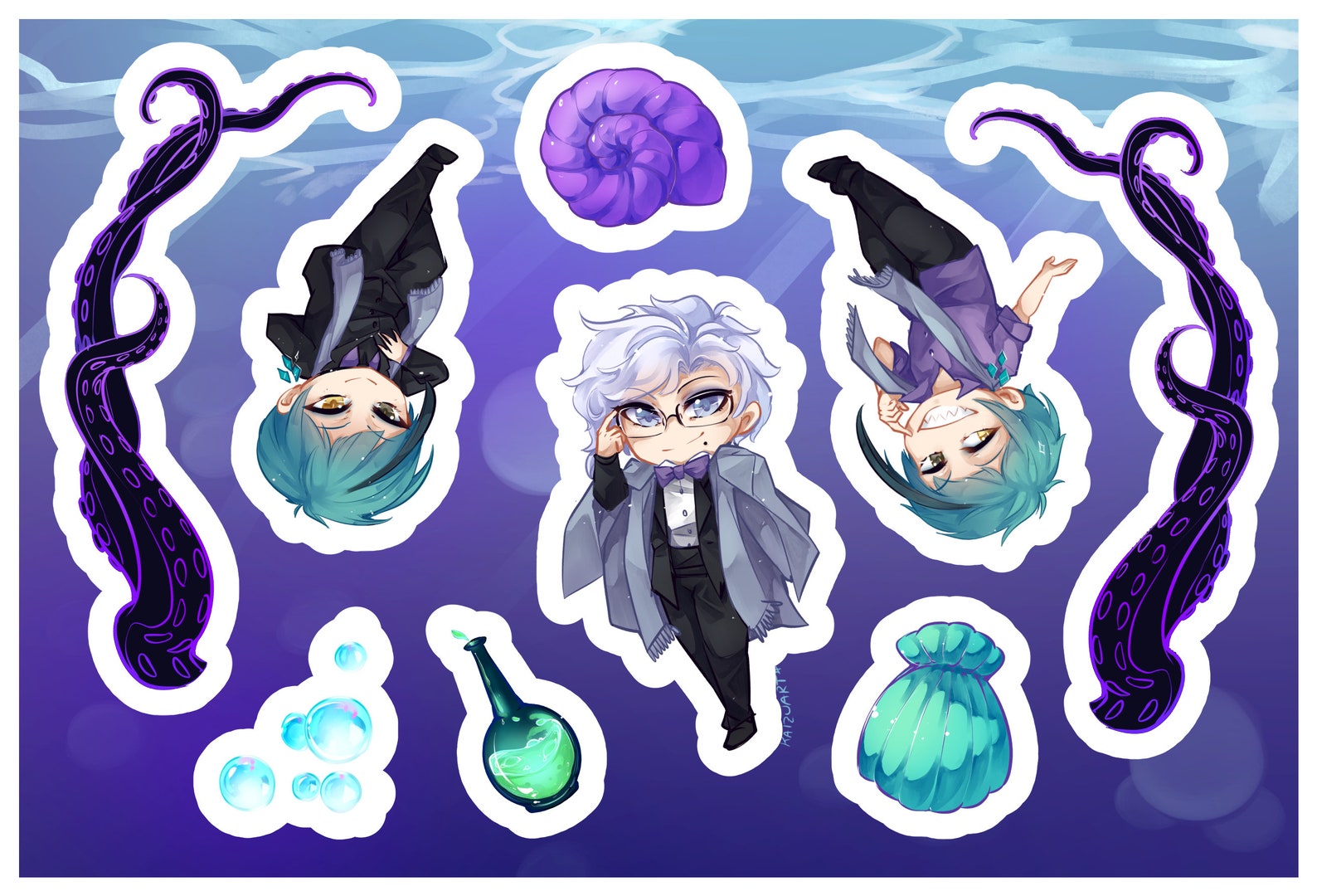 Twst Sticker Sheets - Etsy