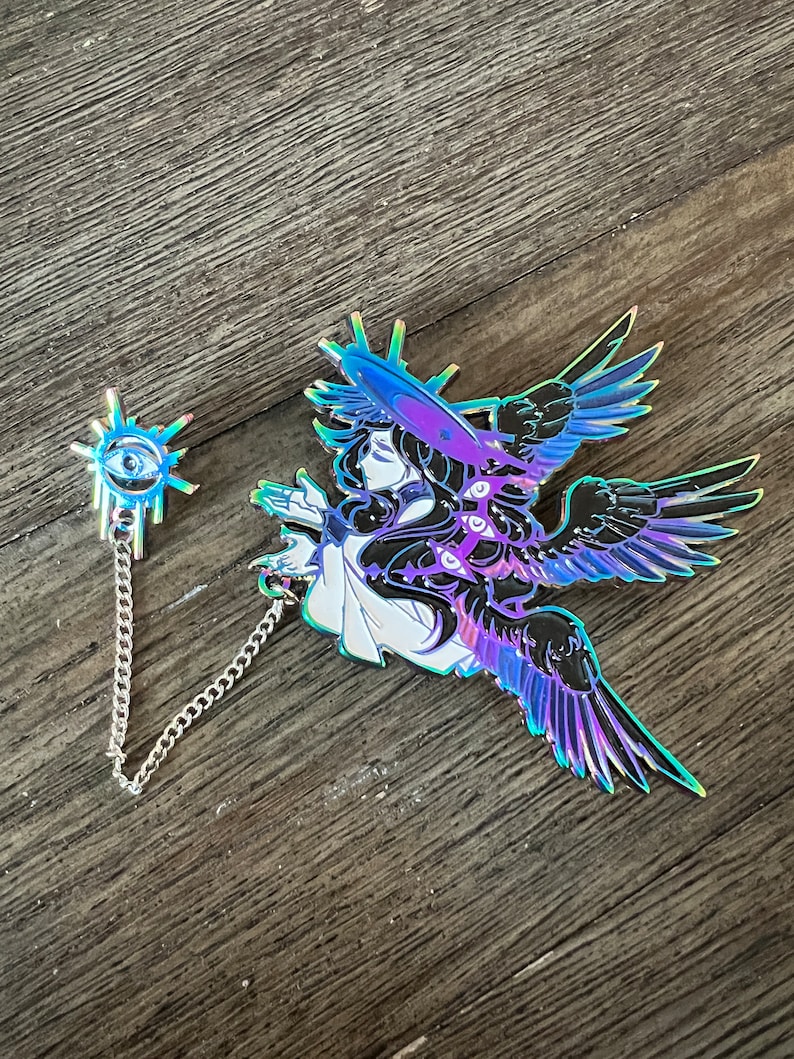 Dusk Angel Enamel Pin - Etsy