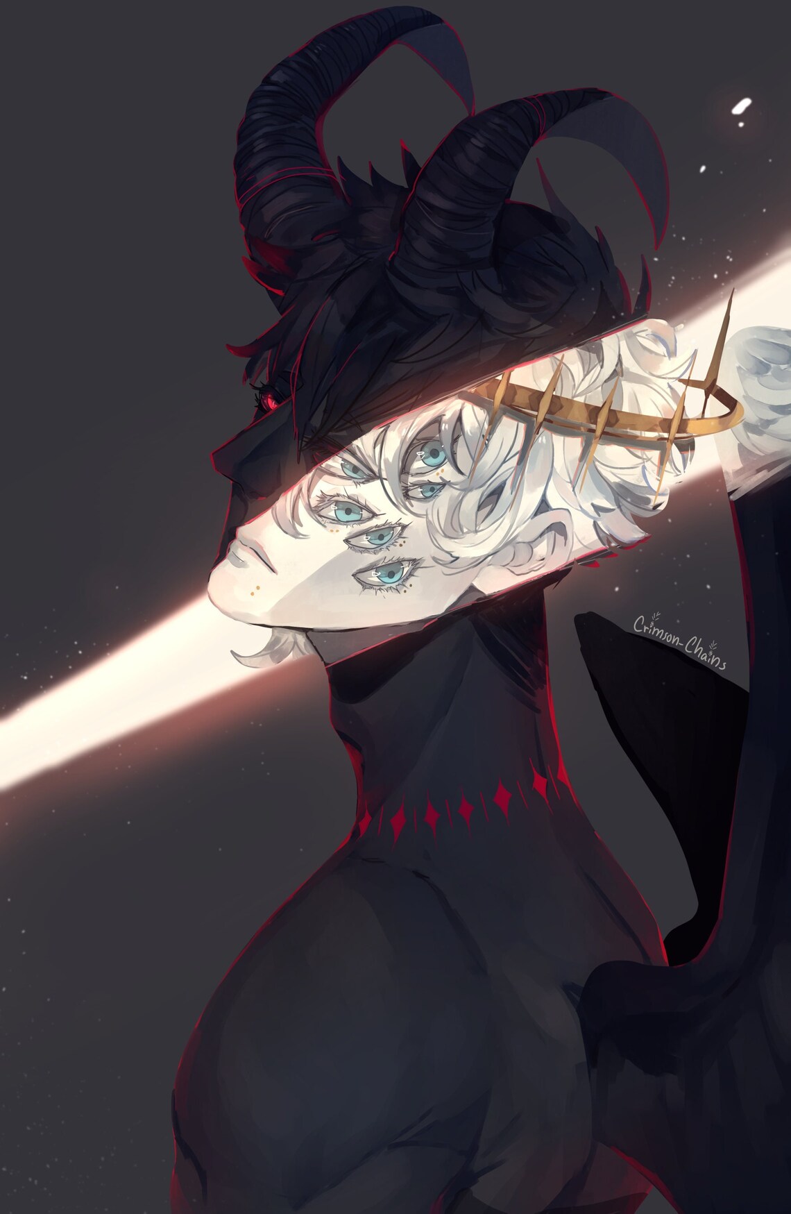 Demon Angel Poster - Etsy