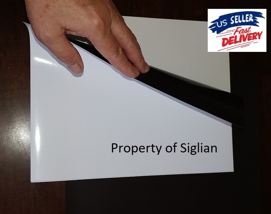 GLOSSY MAGNETIC PAPER (10 Sheets) - Printable Magnet Sheets - 8.5"x11 ...