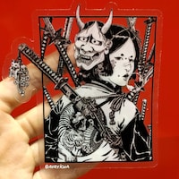 Oni Hannya Mask Decal Bumper Sticker - Etsy