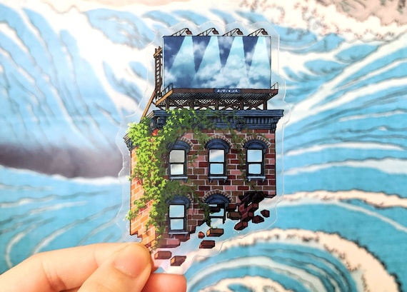 Skyscraper Sticker Clear Transparent Vinyl Sticker - Etsy
