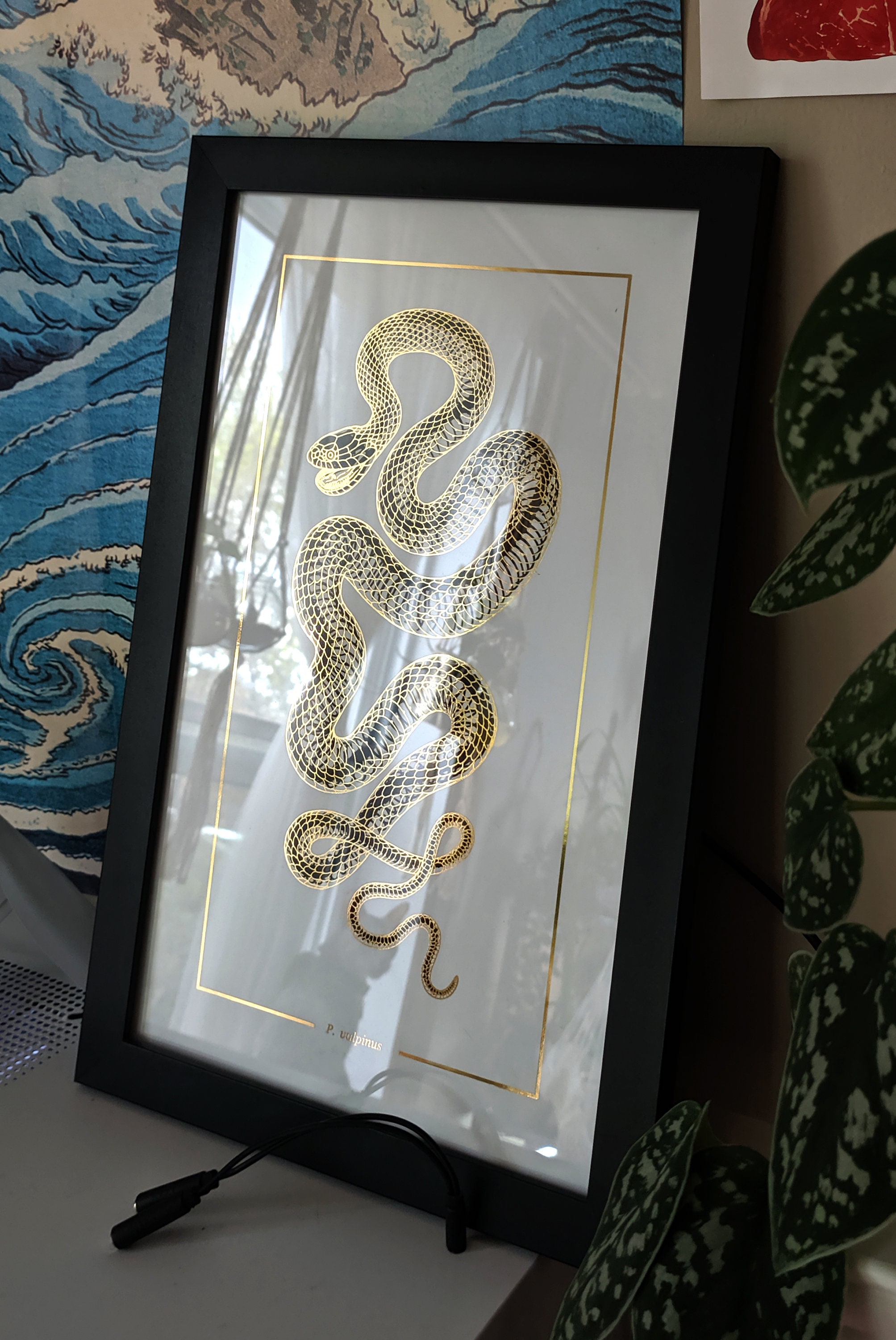 Gold Foil Snakes Print Combo | Etsy