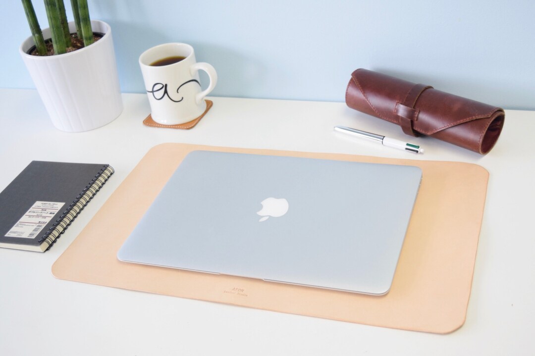 LEATHER DESK MAT - Beige - Etsy