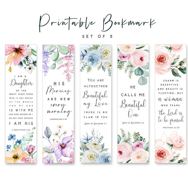 Printable Bookmarks Christian - Etsy