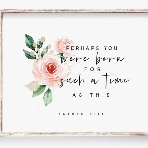 Perhaps You Were Created for Such A Time as This Svg Esther - Etsy
