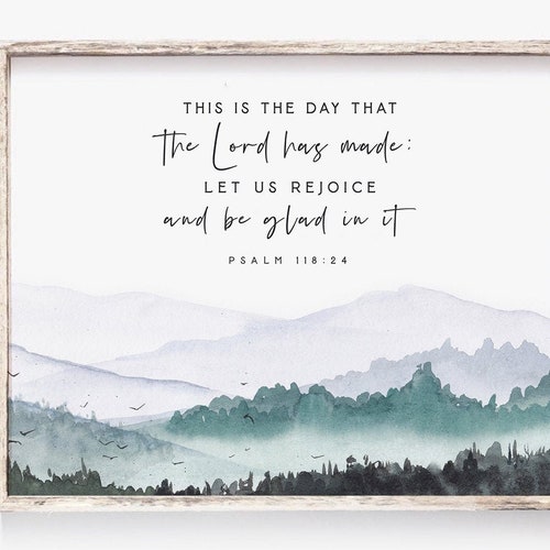 Psalm 118 24 Sign Bible Verse Wall Art Scripture Signs This - Etsy