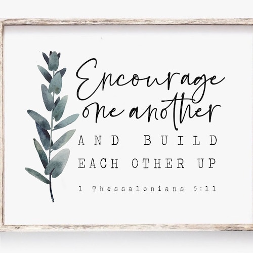 1 Thessalonians 5:11 Art Children Bible Verse Picture Bible - Etsy