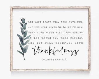Colossians 2 7 | Etsy