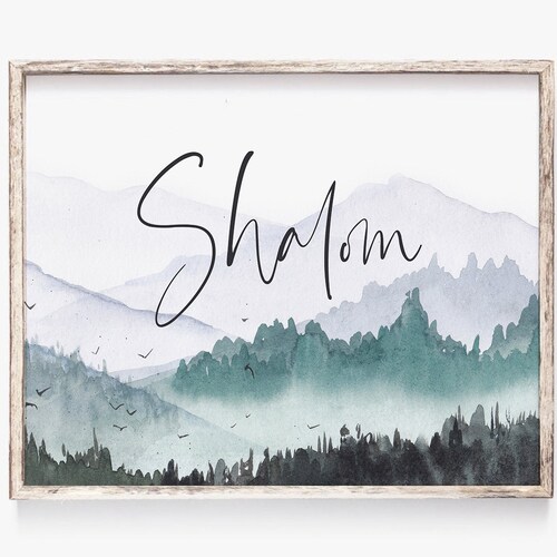 Shalom Definition Printable Dictionary Wall Art Peace and | Etsy