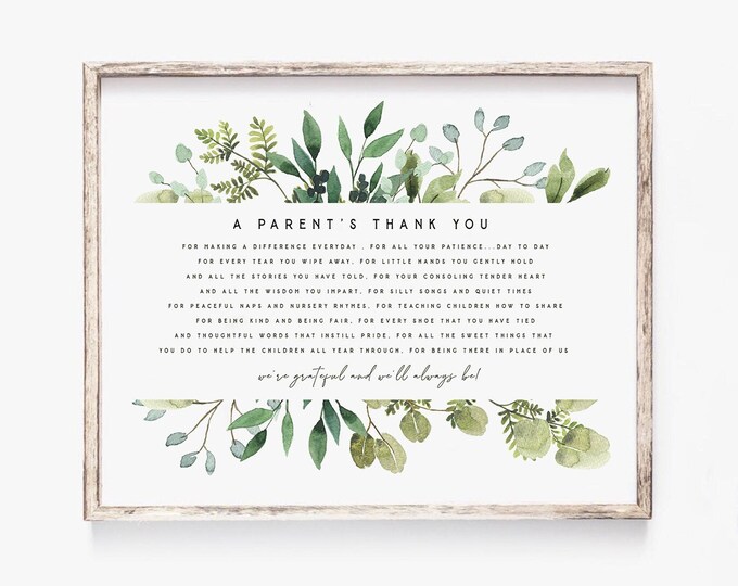 Teacher Poem Printable Last Minute Teacher Gift Instant Download ...