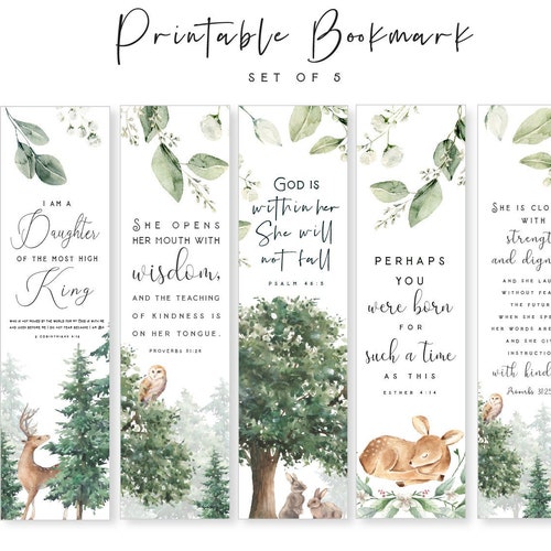 Printable Bible Bookmarks Christian Bookmark Set Book - Etsy