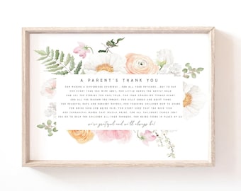 A Parents Thank You Printable Nursery Teachers Teaching Teacher's Day ...