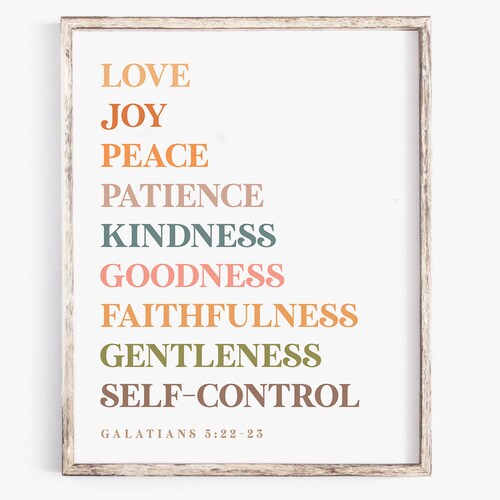 Galatians 5:22-23 Fruit of the Spirit Printable Wall Art - Etsy