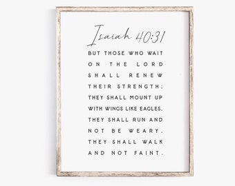 Isaiah 40 31 Print | Etsy