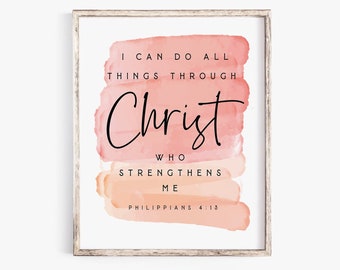 Philippians 4:13 I Can Do All Things Through Christ Who - Etsy