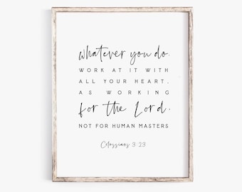 Colossians 3 23 - Etsy