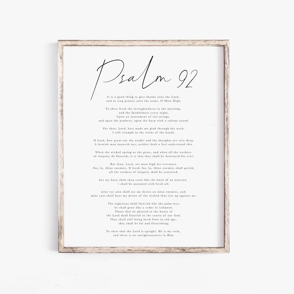 Psalm 92 - Etsy