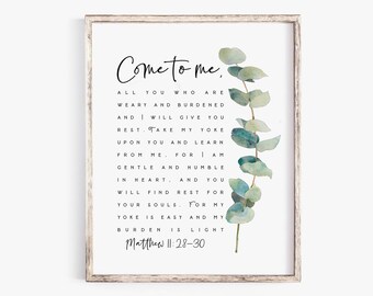 Matthew 11 28 | Etsy