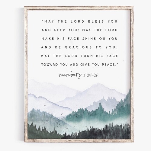 May the Lord Bless You and Keep You Sign Farmhouse Sign - Etsy