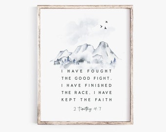 2 Timothy 4 7 - Etsy