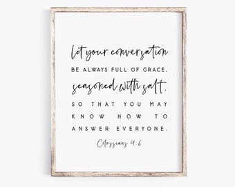 Colossians 4 6 - Etsy