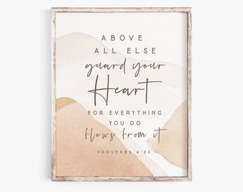 Proverbs 4 23 | Etsy