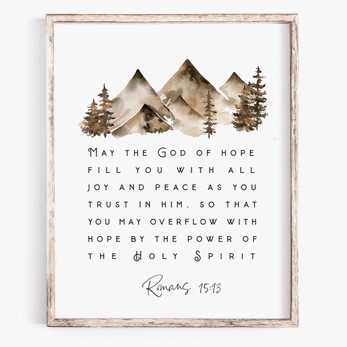 May the God of Hope Fill You With All Joy. Romans 15:13 - Etsy