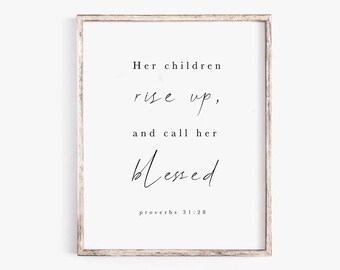 Proverbs 31 28 | Etsy