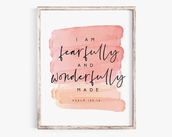 I Am Fearfully and Wonderfully Made, Handprint Craft for Kids, Psalm ...