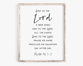 Sing to the Lord | Etsy
