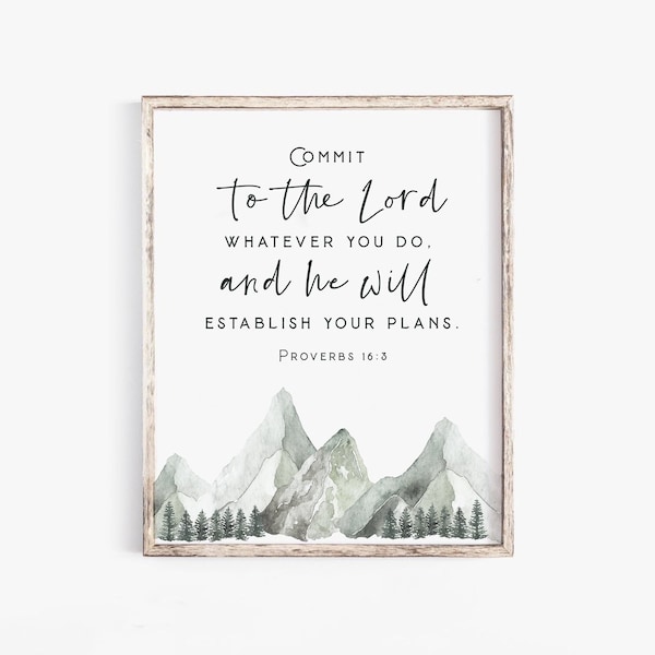 Proverbs 16 3 - Etsy