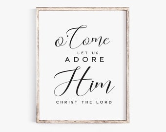 O Come Let Us Adore Him | Etsy