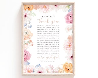 Teacher Appreciation Thank You for Helping ME Grow Sign - Etsy