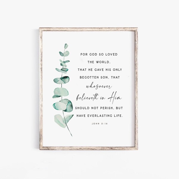 John 3 16 for God So - Etsy