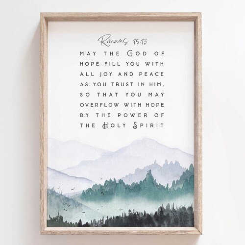 Scripture Wall Art Bible Verse Print Printable Wall Art May the God of ...