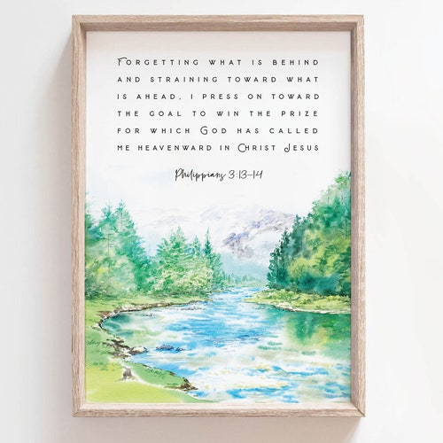 Philippians 3:13-14 Forgetting What is Behind Press Towards - Etsy