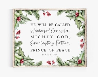 Christ the Savior is Born Luke 2:11 Bible Verse Wall Art Print Saviour ...